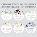 Printable OR Printed Wedding Stickers With Custom Fonts and Colors ...