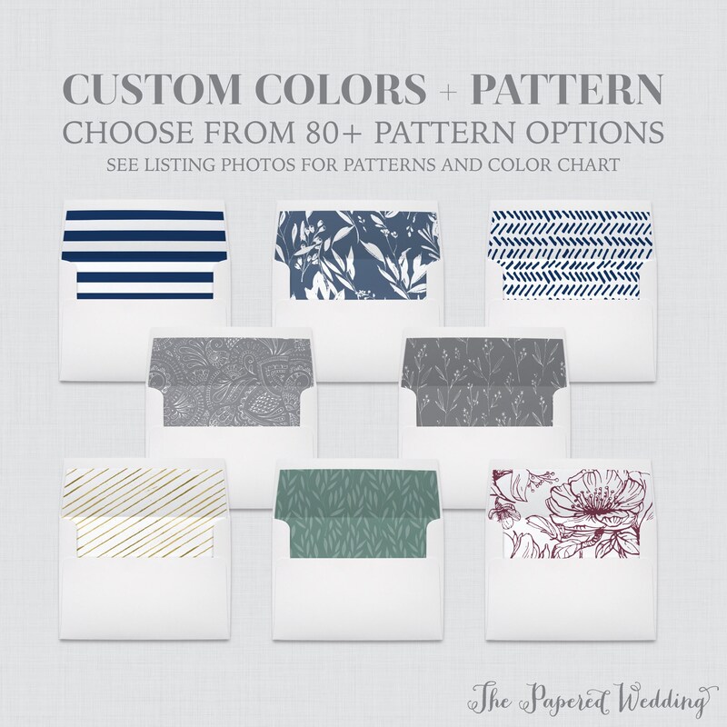 Custom Envelope Liners - Etsy