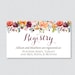 Printable OR Printed Wedding Registry Cards - Fall Floral Registry ...