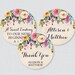 Printable OR Printed Wedding Stickers Floral Circle Wedding | Etsy