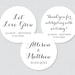 Printable OR Printed Wedding Stickers - Black and White Circle Wedding ...