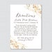 Printable OR Printed Wedding Direction Cards Neutral Rustic Floral Wedding Directions Inserts ...