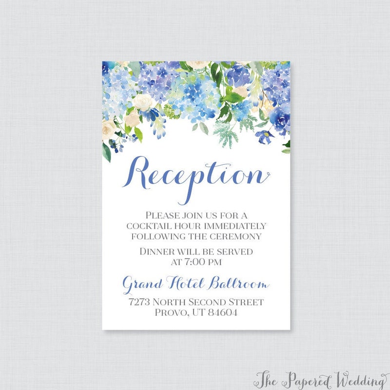Reception Card - Etsy
