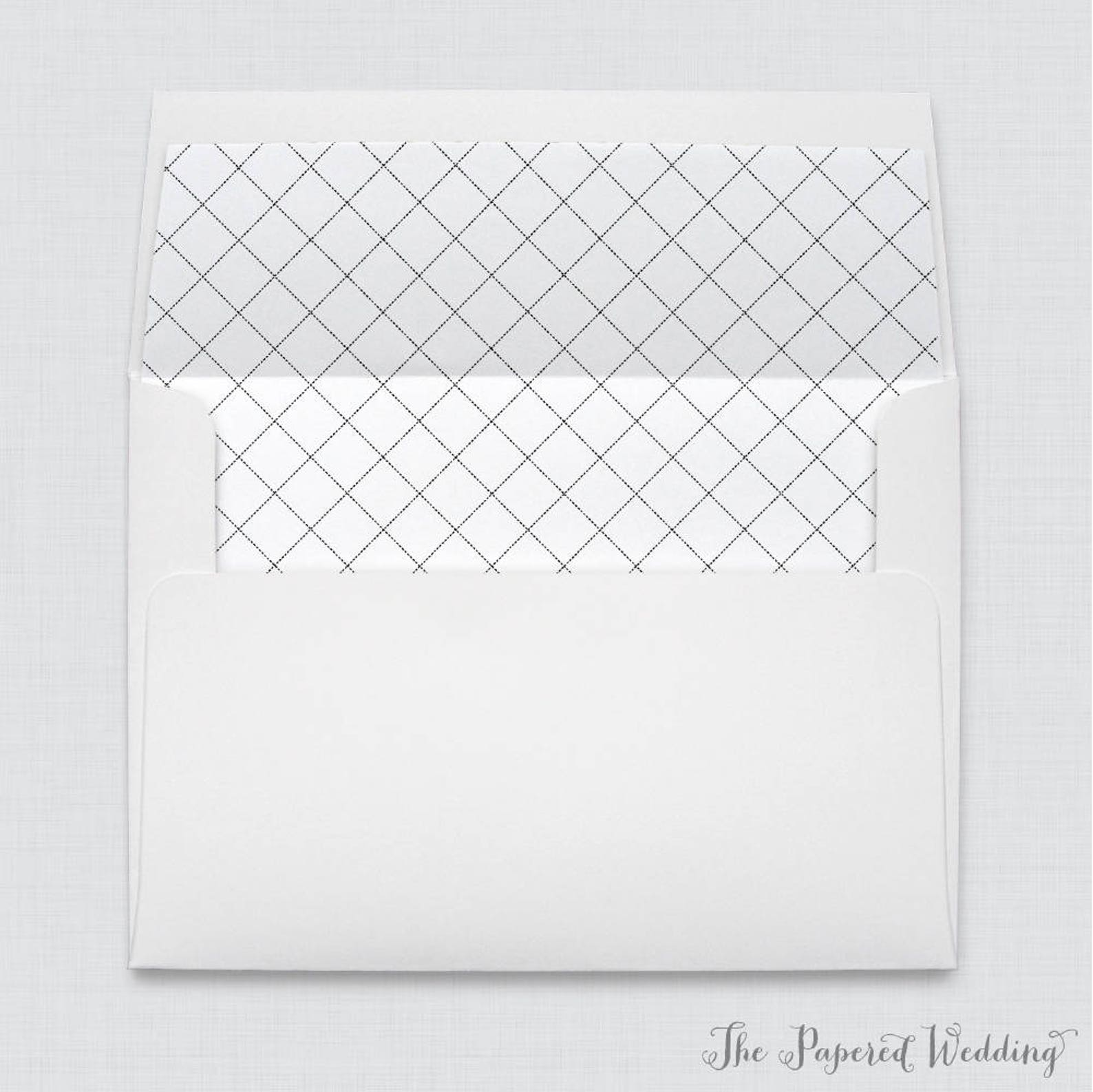 Geometric Wedding Envelopes With Liners White A7 Envelopes | Etsy