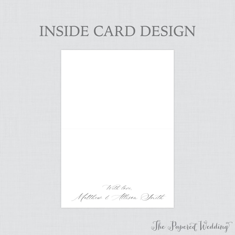 Printable OR Printed Folded Thank You Cards With Ivory and - Etsy