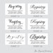 Printable OR Printed Registry Inserts With Custom Color and Font Simple ...