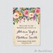 Printable OR Printed Wedding Reception Program Floral Wedding Reception ...