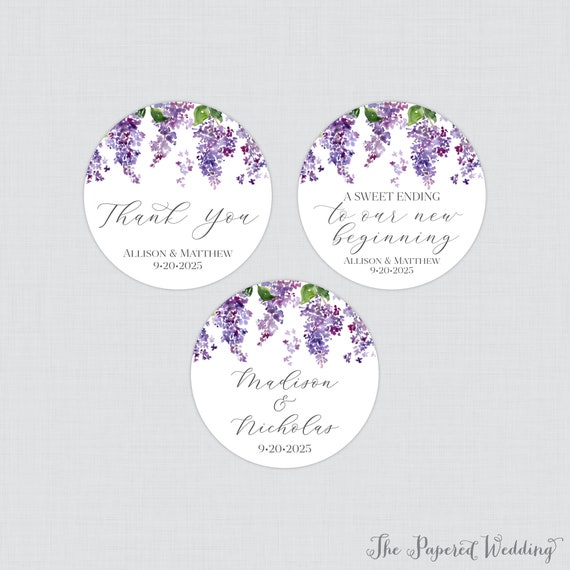 Paper & Party Supplies Round label packaging Personalized Thank you ...