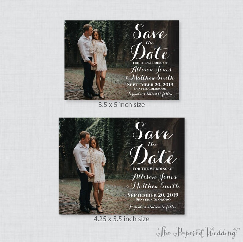 Photo Save the Date Magnets Landscape Photo Save Our Date - Etsy