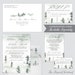 Printable OR Printed Forest Menu Cards Watercolor Green Trees Wedding ...