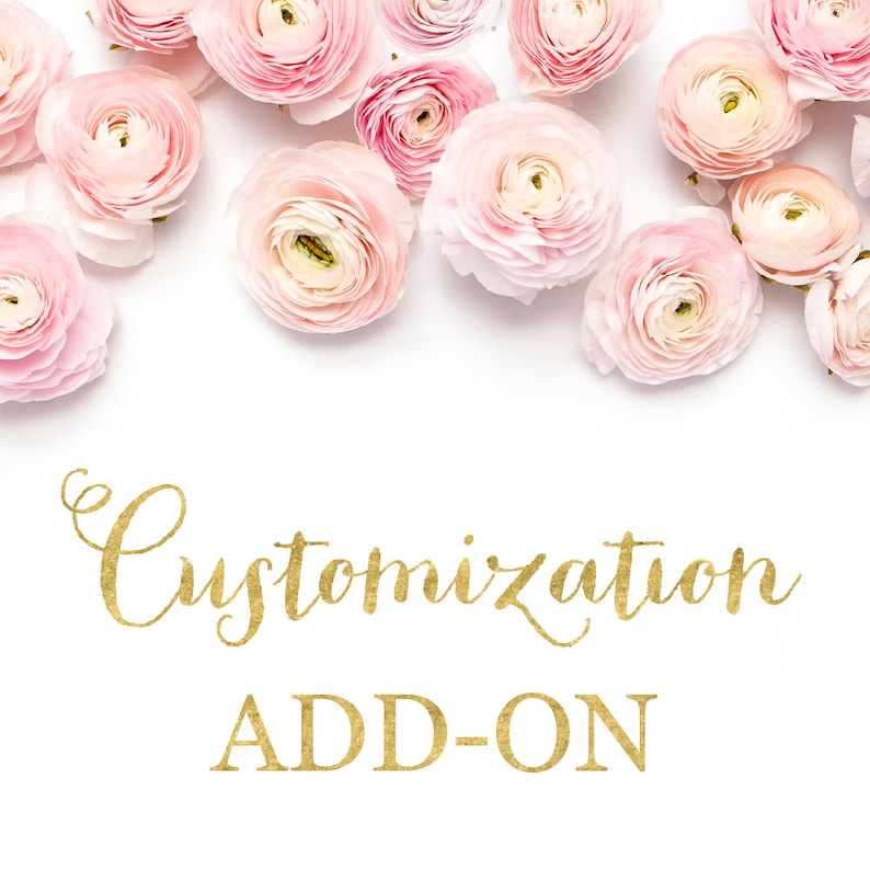 Customization Add on - Add Personalization to an Item From the Papered ...