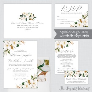 Printable OR Printed Magnolia Favor Tags - White Magnolia Flower Gift ...