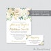 Printable OR Printed Wedding Registry Cards Gold Floral Wedding ...