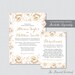 Printable OR Printed Wedding Direction Cards Gold Floral Wedding Directions Inserts Gold and ...