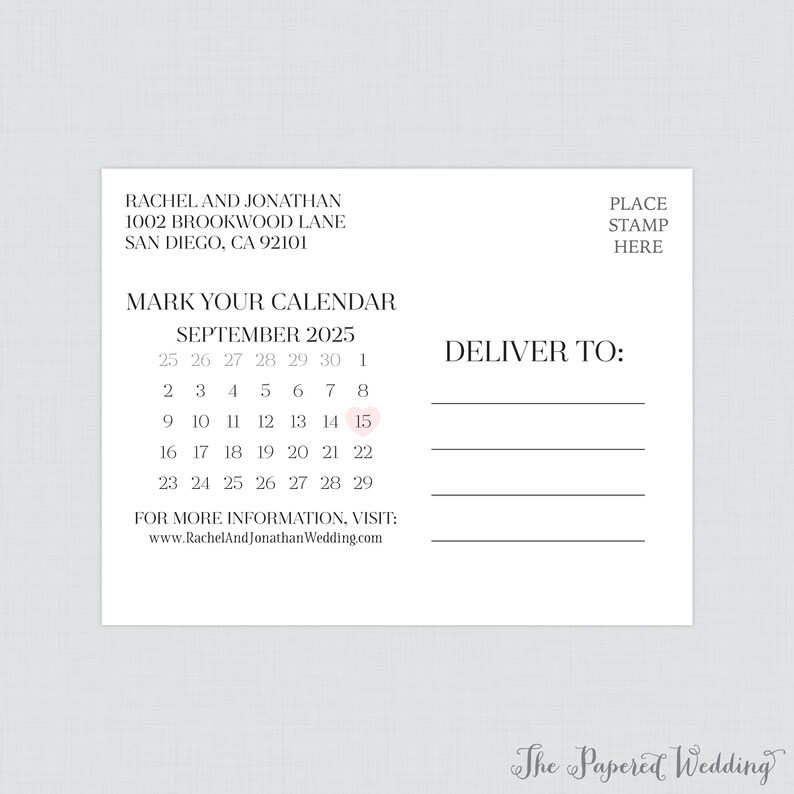 Printable OR Printed Photo Save the Date Postcards With Date Featured ...