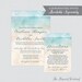 Printable OR Printed Beach Wedding Directions Cards - Watercolor Beach ...