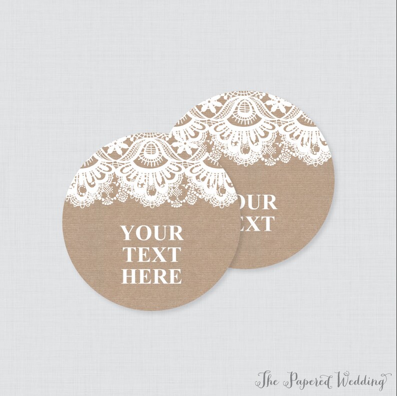 EDITABLE Wedding Tags Printable Burlap and Lace Wedding - Etsy