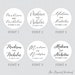Printable OR Printed Wedding Stickers With Custom Fonts and Colors ...