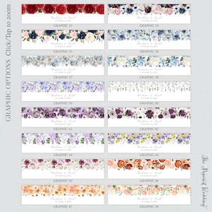 Printable OR Printed Floral Water Bottle Labels With Your Choice of ...