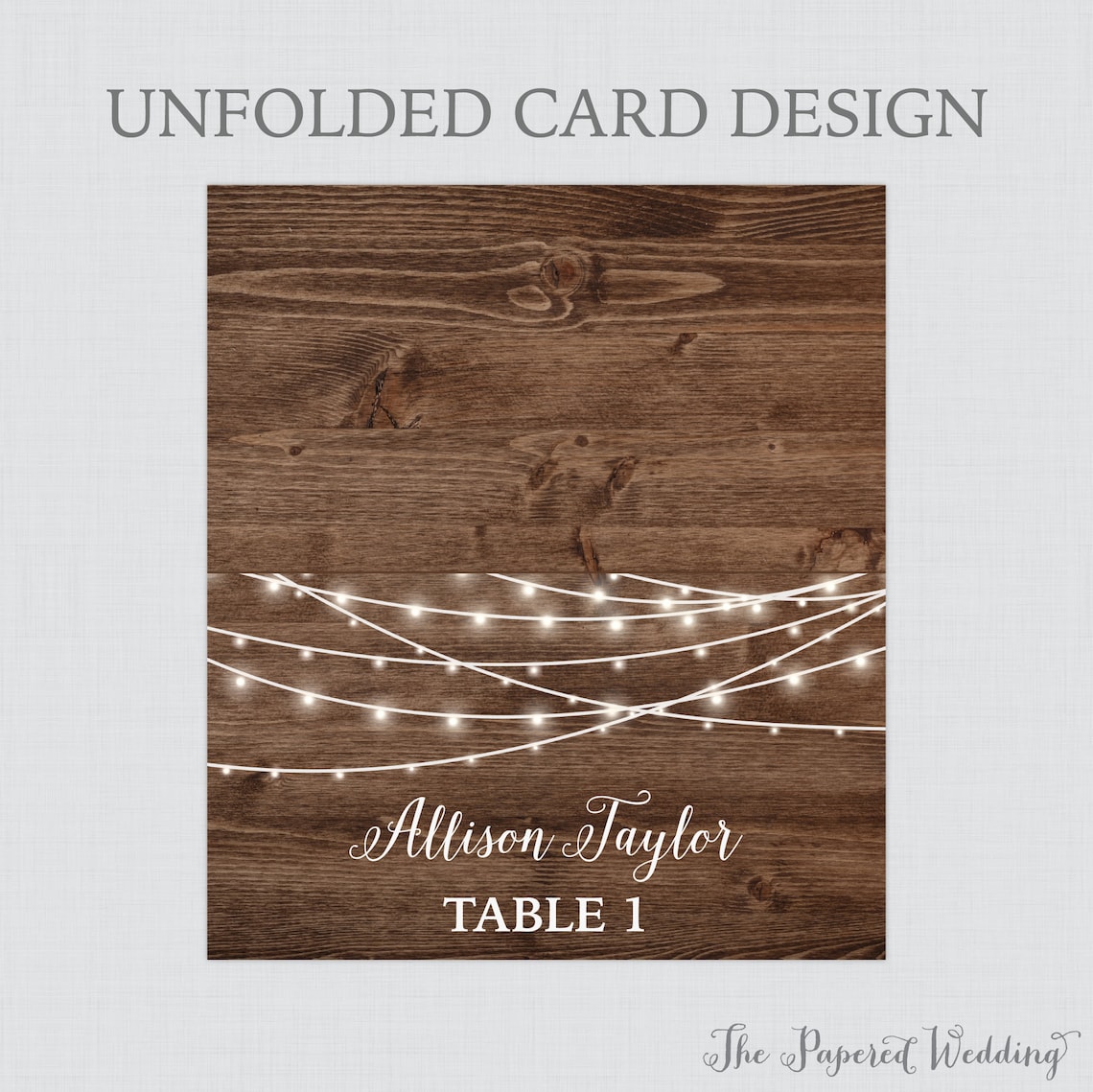 Printed Rustic Wedding Place Cards Personalized Wood and - Etsy