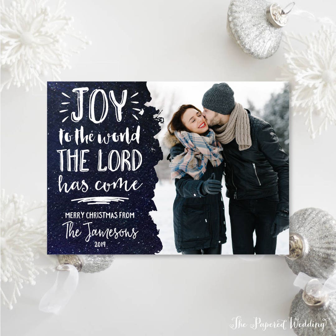 Printable OR Printed Photo Christmas Cards - Joy to the World Christmas ...