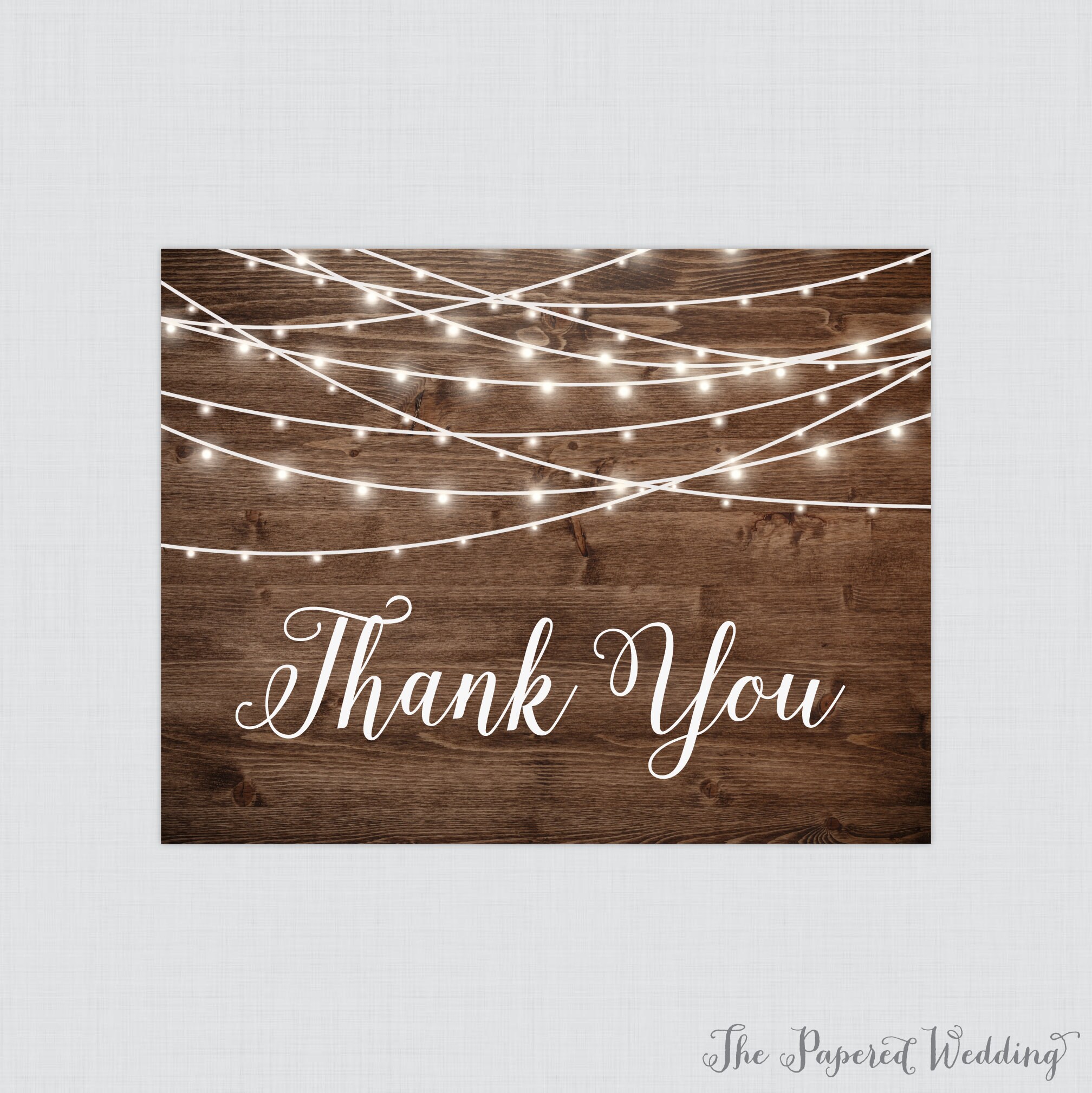 Printable OR Printed Rustic Thank You Postcards Wood and - Etsy