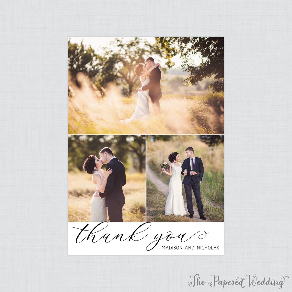 Printable OR Printed Photo Thank You Cards Picture Collage - Etsy
