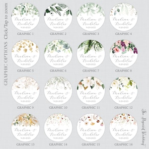 Printable OR Printed Flower Stickers - Choose Your Floral Graphic ...