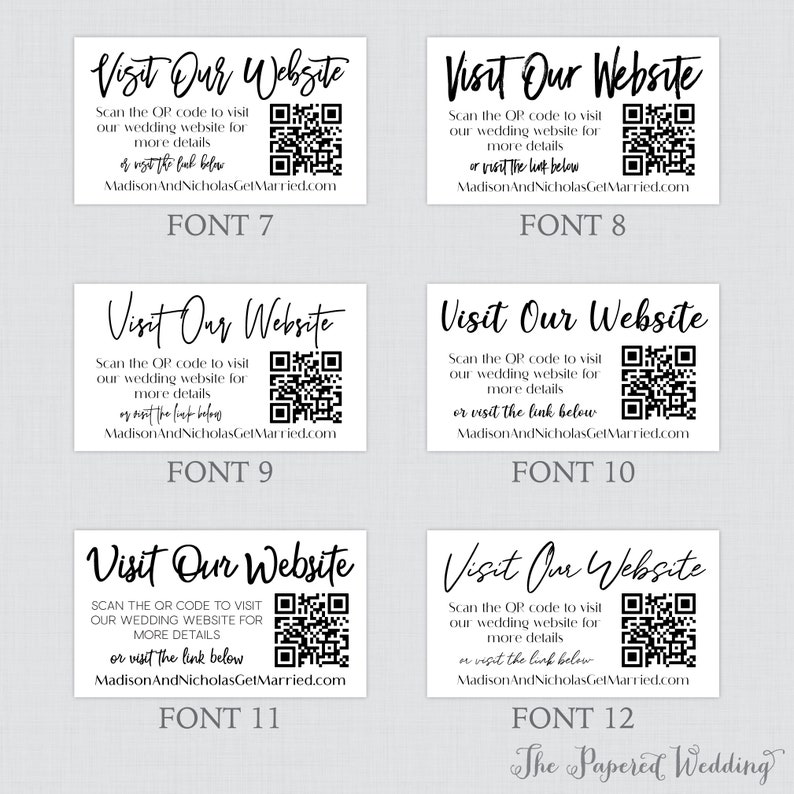 Printable OR Printed QR Code Insert Cards With Custom Color - Etsy