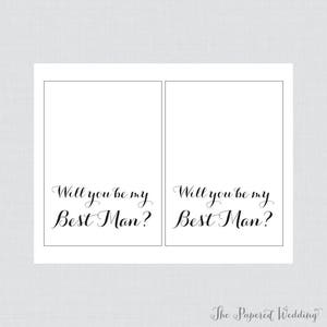 Printable Will You Be My Best Man Cards Black and White Will You Be My ...