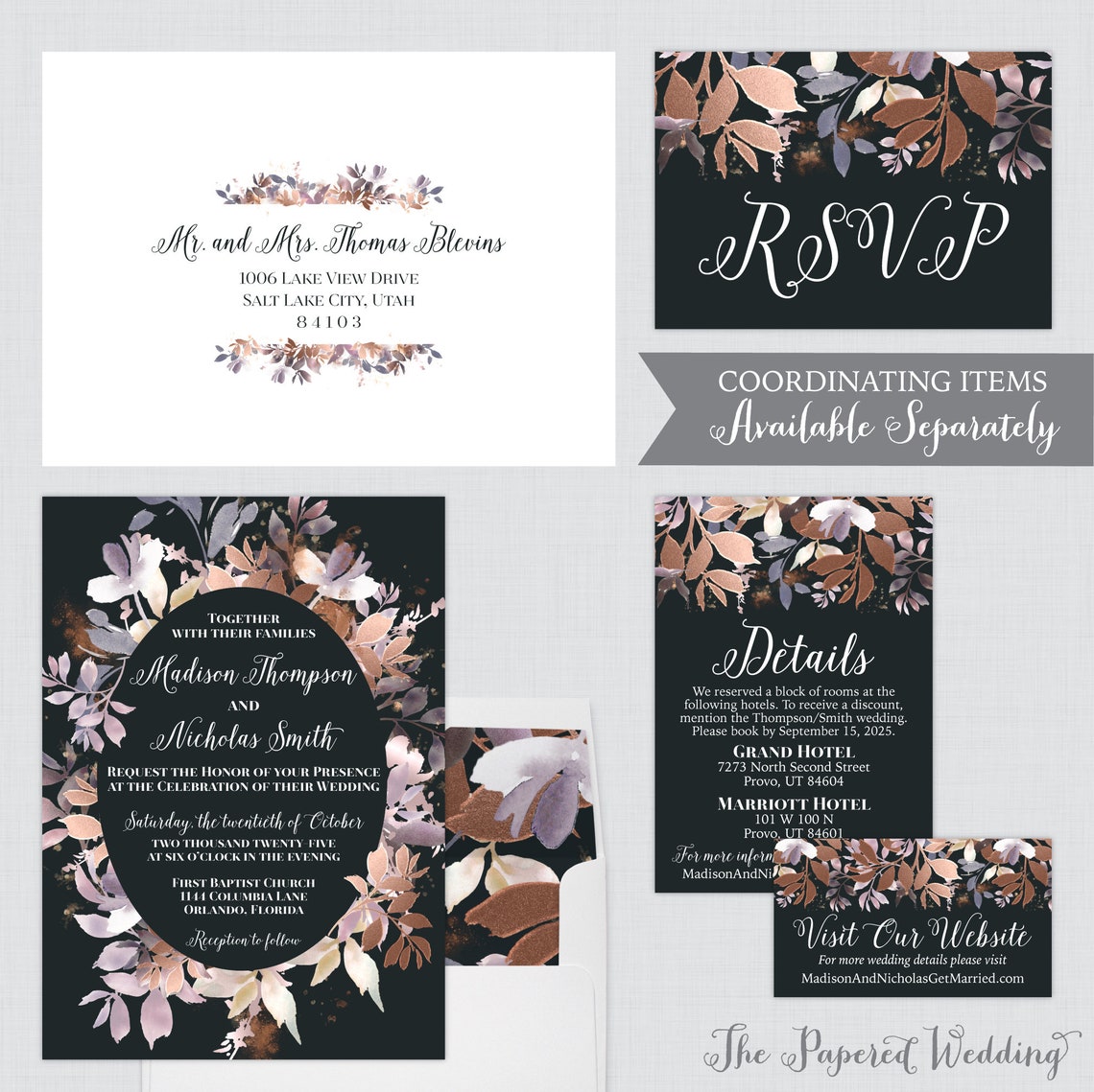 Printable Rose Gold Wedding Table Numbers Black Rose Gold & - Etsy