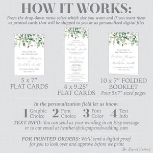 Printed OR Printable Wedding Programs - Choose From Three Sizes ...
