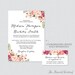 Printable OR Printed Wedding Registry Cards - Pink Floral Wedding ...