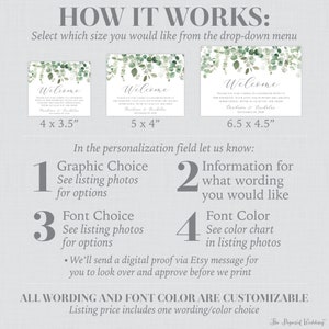 Printed Hotel Welcome Bag Labels With Flowers - Choose Your Floral ...