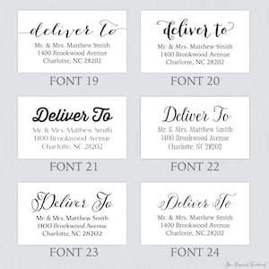 Printed Guest Address Labels With Custom Fonts and Colors ...