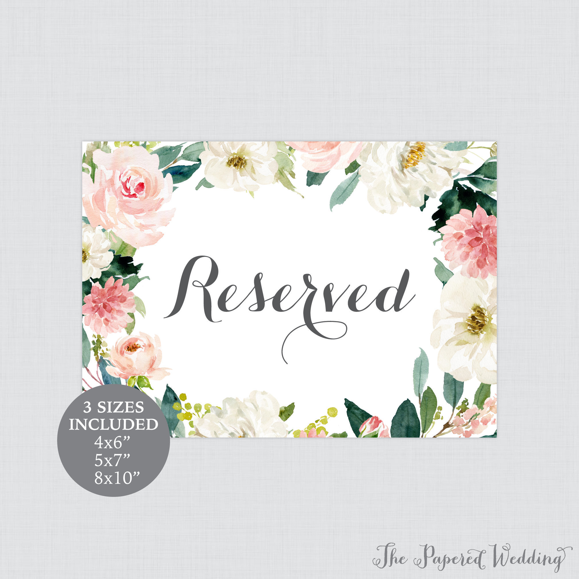 Pink Reserved Sign