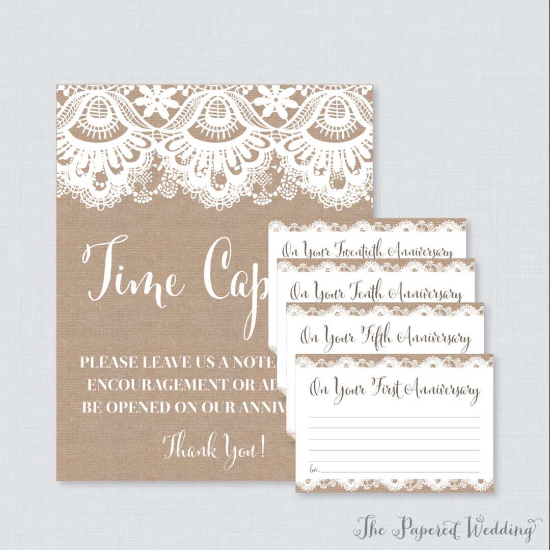 Printable Wedding Time Capsule Activity - Rustic Advice for the Bride ...