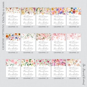 Printed OR Printable Floral Wedding Sign - Choose Your Flower Graphic ...