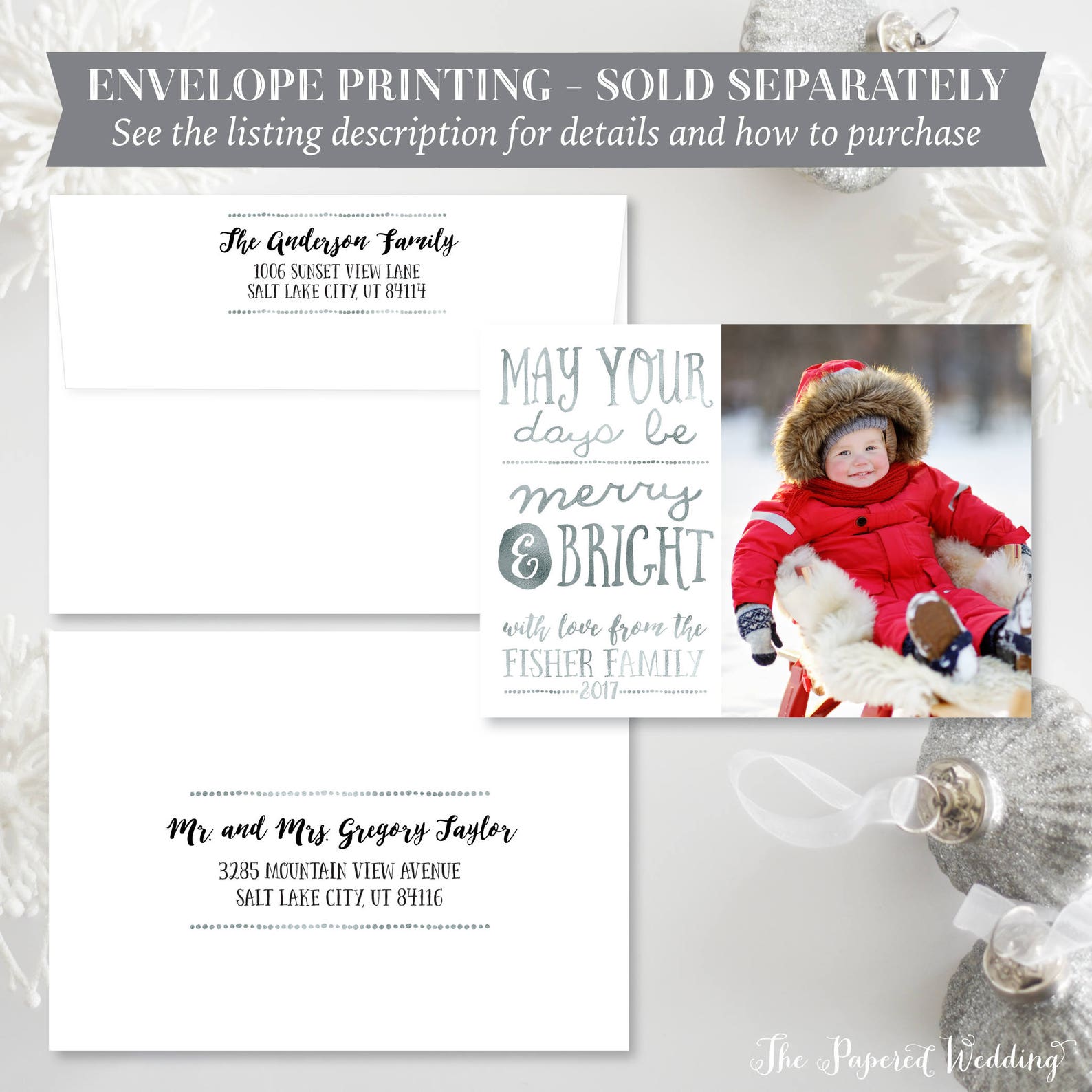 Printable OR Printed Photo Christmas Cards - May Your Days Be Merry and ...