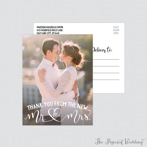 Printable OR Printed Photo Thank You Postcards Picture Thank | Etsy