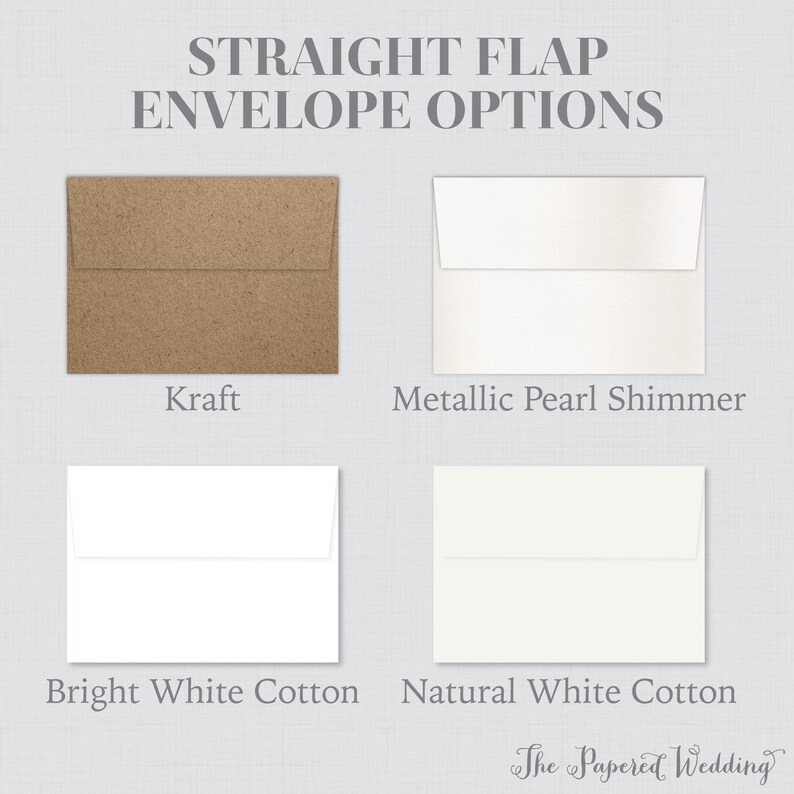 Printed Envelopes With Custom Fonts in A7 A2 or 4bar Size - Etsy