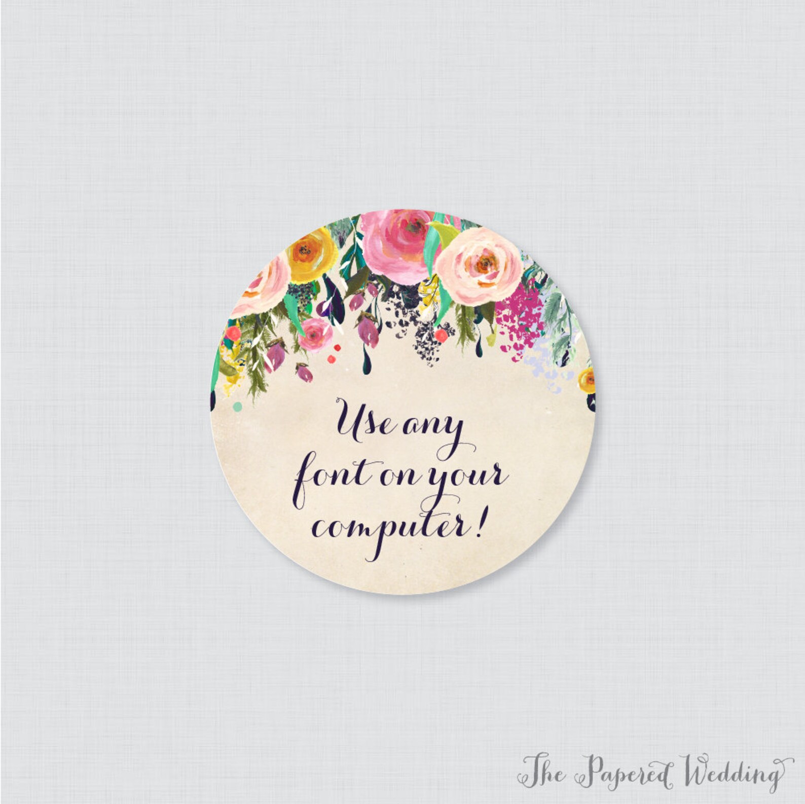 EDITABLE Wedding Tags Printable Floral Wedding Labels - Etsy