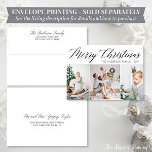 Printable OR Printed Photo Christmas Cards for Three Pictures - Merry ...
