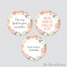 EDITABLE Wedding Tags Printable Peach Floral Wedding Labels, Peach and ...