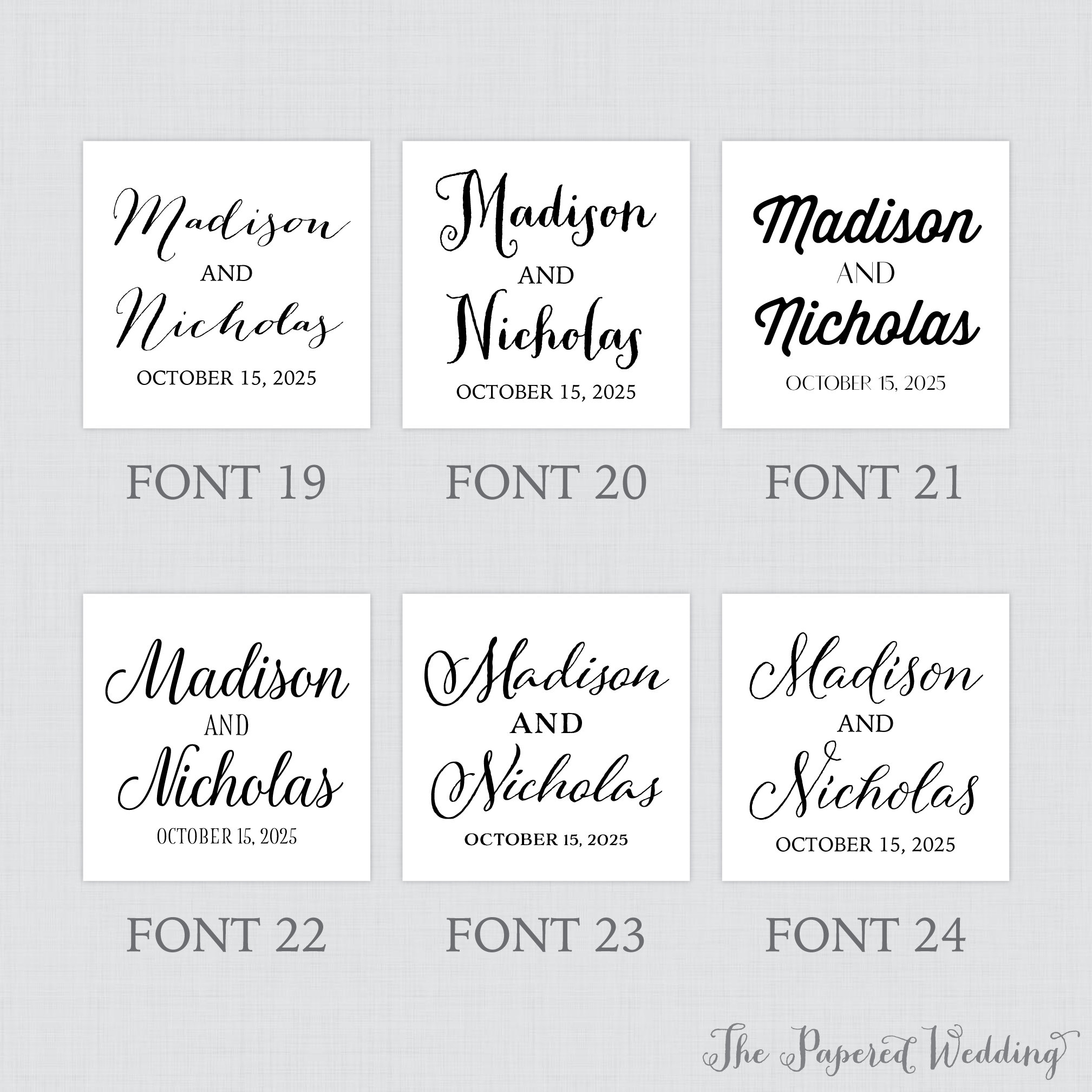 Printable OR Printed Wedding Stickers Square Wedding - Etsy
