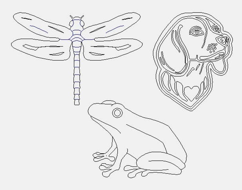 Animals Vector Engraving Model CNC dxf | Etsy