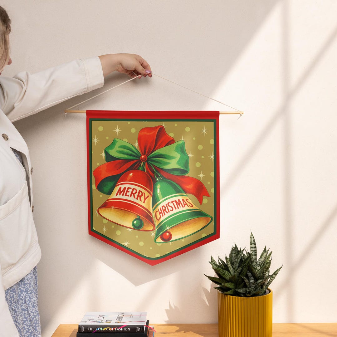 Retro Christmas Bells Banner – Mid-century Holiday Wall Decor - Etsy