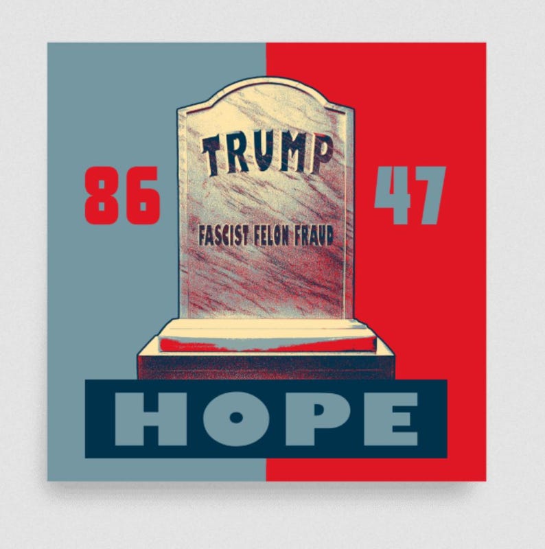Political Protest Art Print: Fascist Felon Fraud - Shepard Fairey Style ...