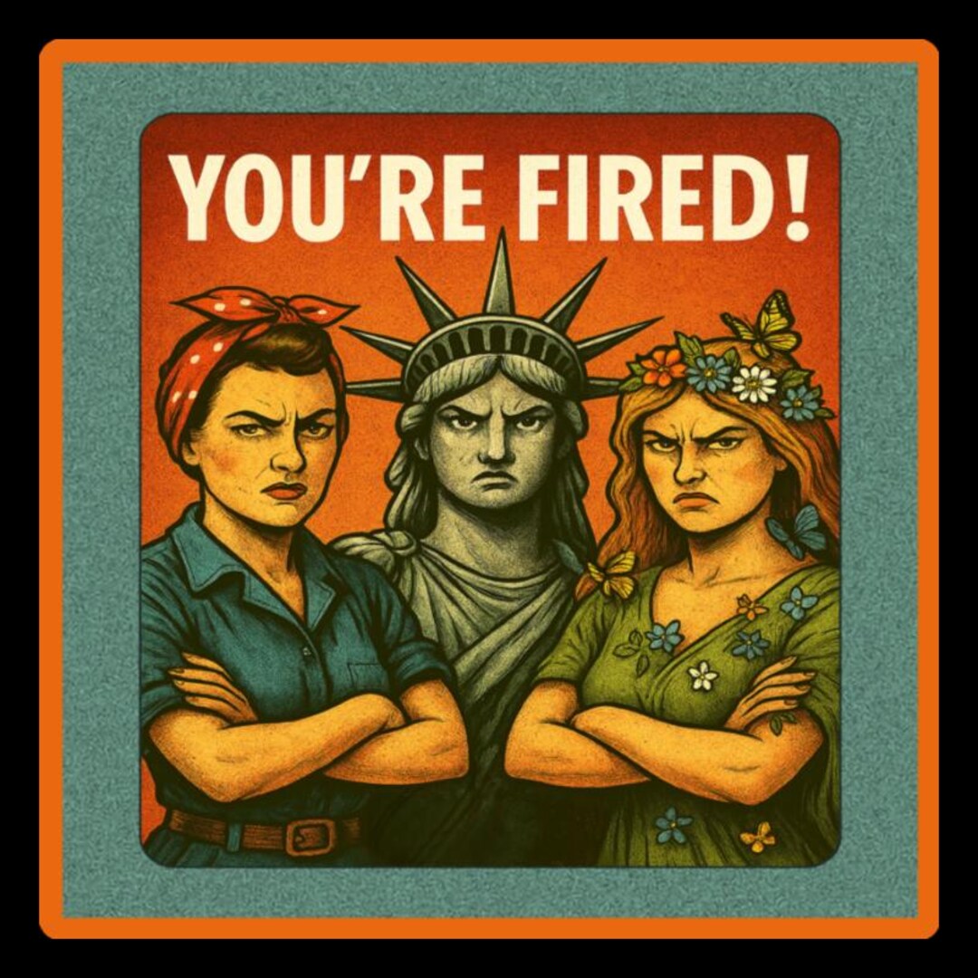You're Fired Sticker: Retro Feminist Pulp Comic Art. Anti-trump. Anti ...