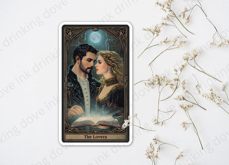 The Lovers Tarot Card Sticker – Inspired by A Discovery of Witches ...